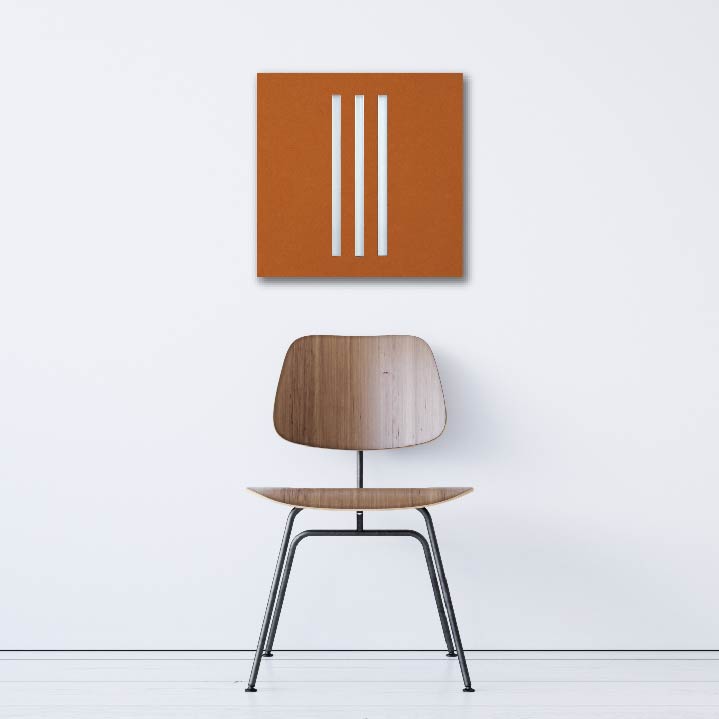 Geometrics 3 Vertical Bars Orange | Windfall + Cambio